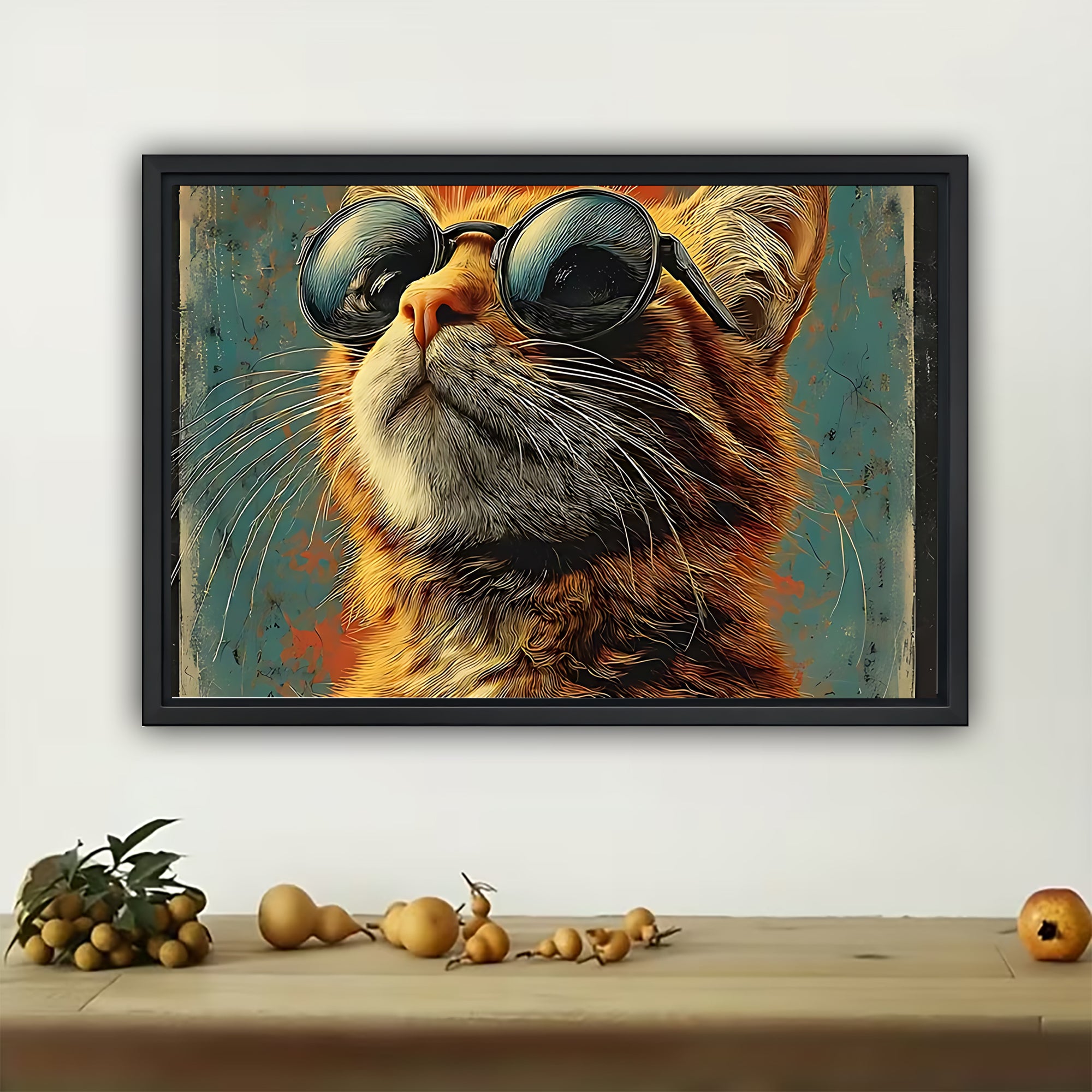W483 Natural Wood Grain Canvas Decorative Painting – High-Quality Abst ...