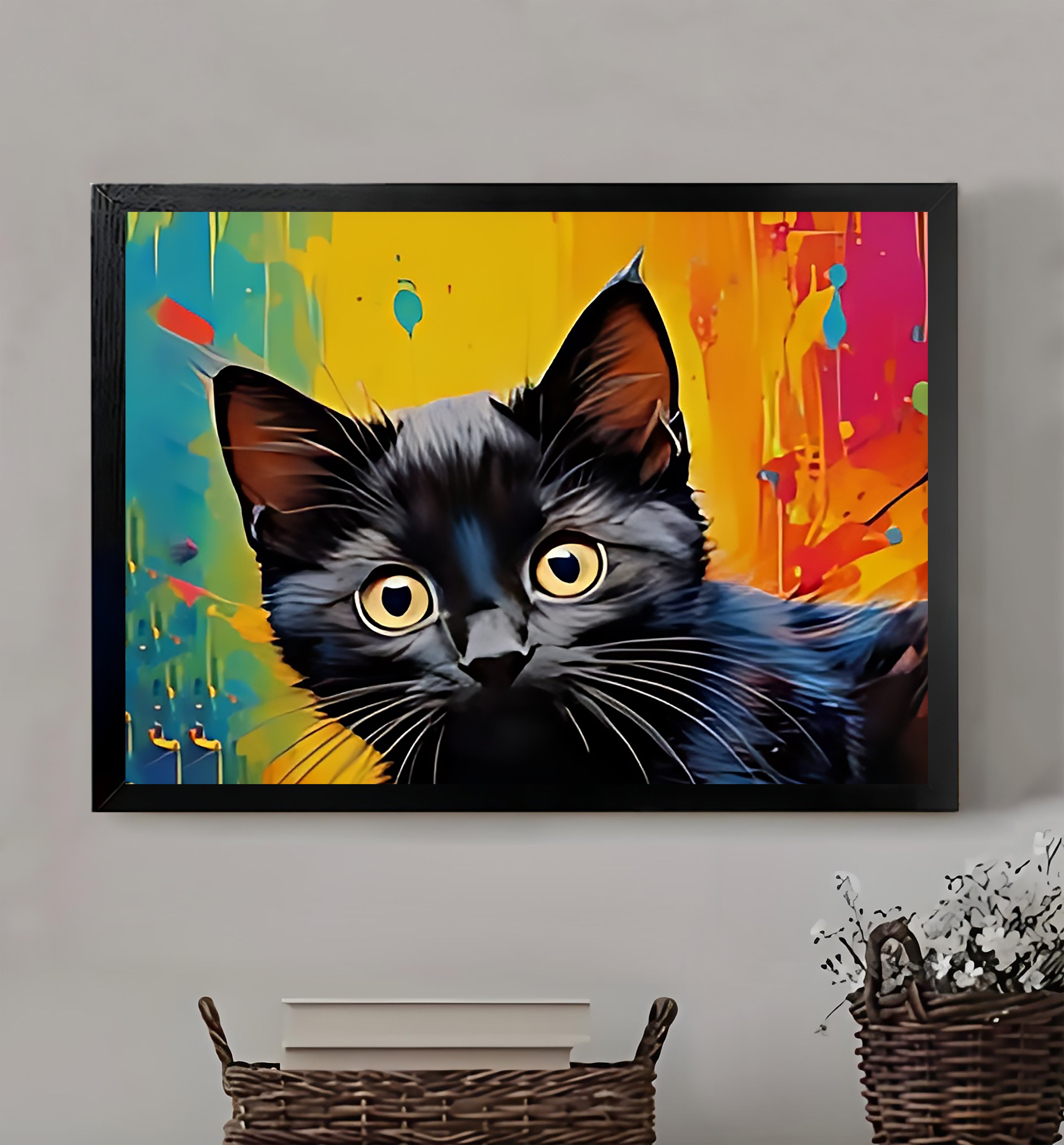 W408 Natural Wood Grain Canvas Decorative Painting – High-Quality Abst ...