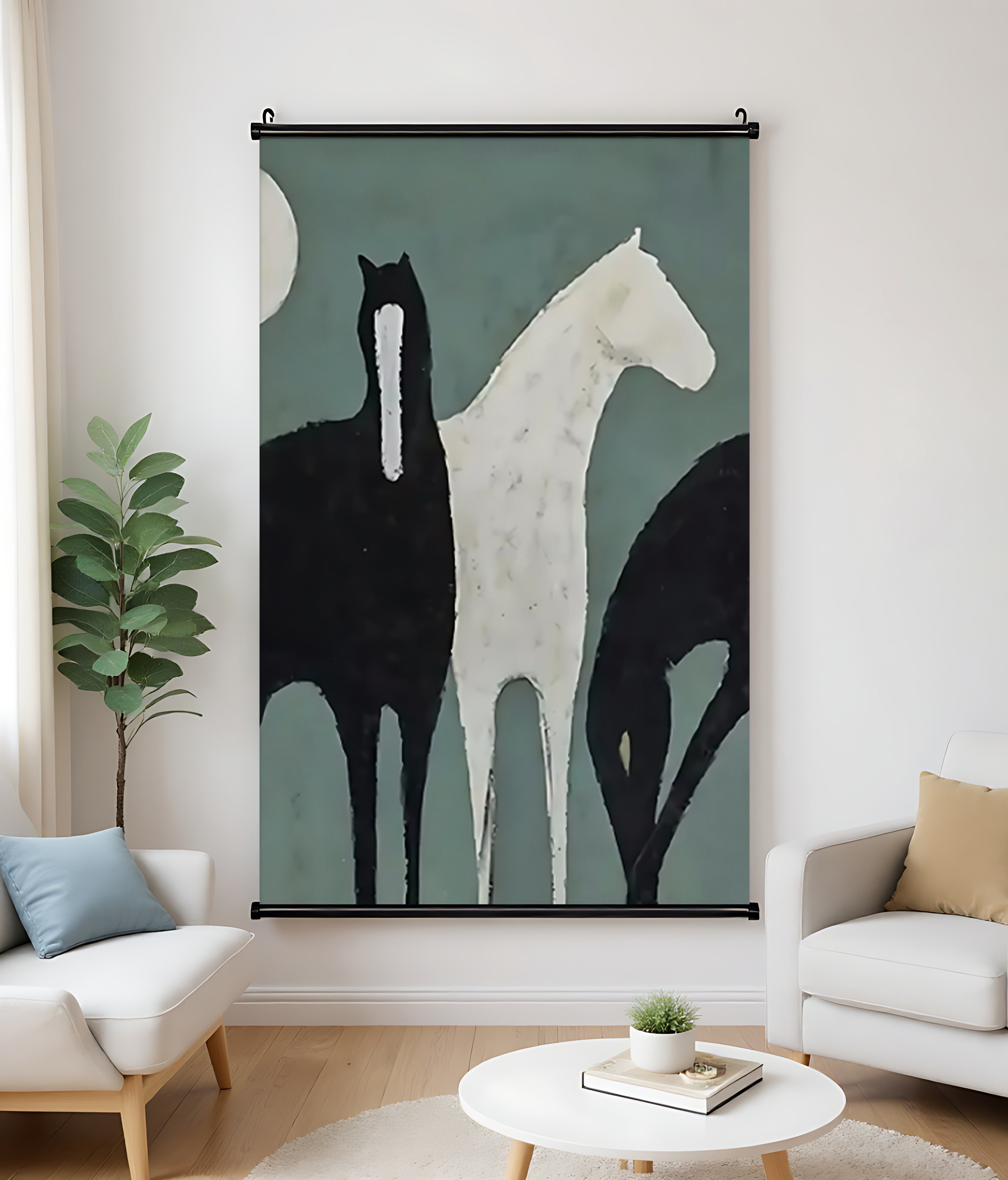 H018 Oil Canvas Scroll Painting – Classic Artwork for Living Spaces| W ...