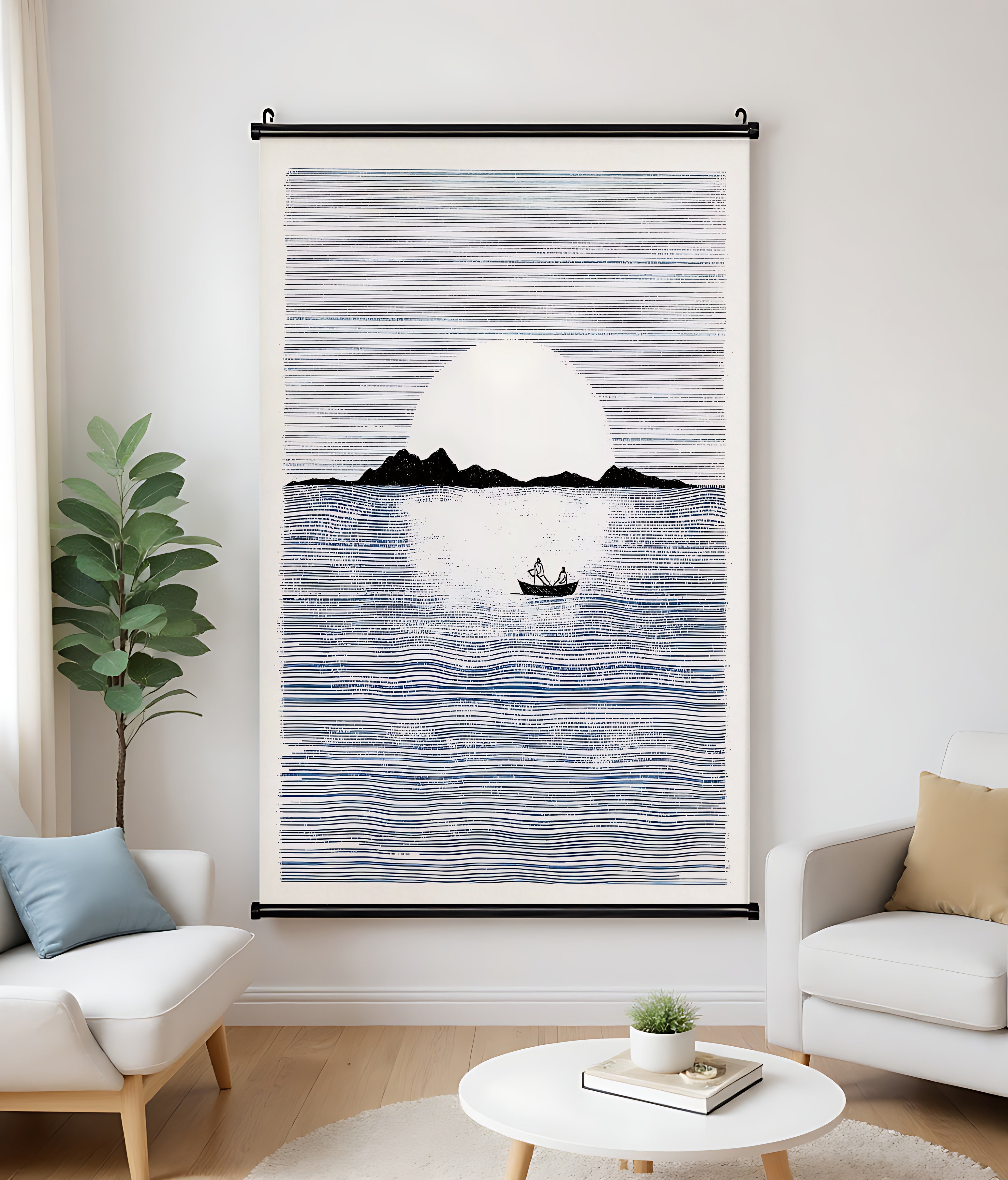 H025 Oil Canvas Scroll Painting – Classic Artwork for Living Spaces| W ...